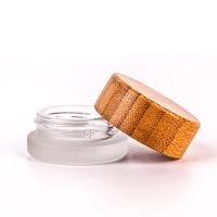 China Frosted Empty Cosmetic Cream Jars 5g 10g 50g Amber Glass Containers for Homemade Beauty Products for sale
