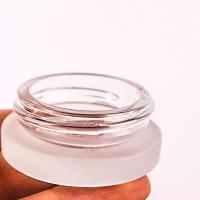 China Frosted Empty Cosmetic Cream Jars 5g 10g 50g Amber Glass Containers for Homemade Beauty Products for sale