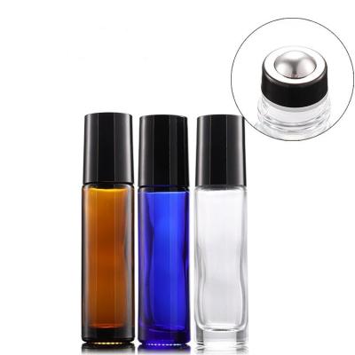 China ISO14001 Roll On Perfume Oil Bottle 10ml Lidded Essential Oil Bottles with Roller for sale