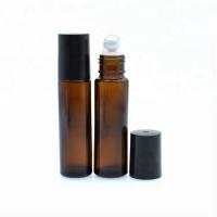 China 10ml Lidded Empty Roll On Glass Bottles Leakproof for Essential Oils 28/410 Neck for sale