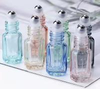China Custom Glass Roller Ball Bottles 5ml 8ml 10ml for Essential Oils Perfume for sale