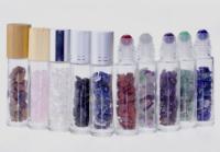 China 10ml Glass Roll On Bottle with Bamboo Cap for Essential Oils Body Oil for sale