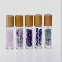 China 10ml Glass Roll On Bottle with Bamboo Cap for Essential Oils Body Oil for sale