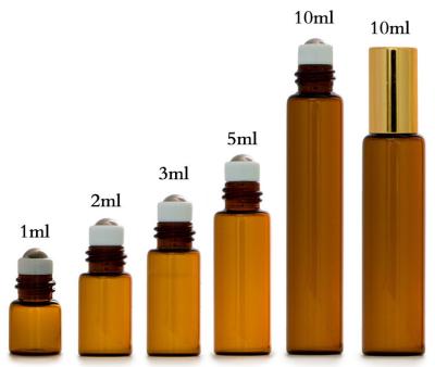 China Leakproof Thickened Glass Roll On Bottles 1ml 2ml 3ml 5ml 10ml Perfume Oil ISO9001 for sale