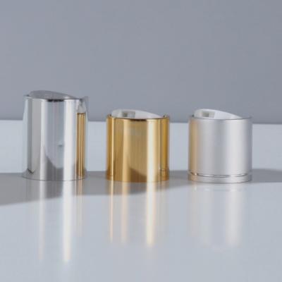 China Gold Disc Top Cap 20mm 24mm 28mm 20/410 24/410 28/410 Rust Proof Lightweight Closures for sale
