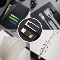 China Custom A5 Leather 8000mAh Power Bank Notebook Wireless USB Charging Personalized for sale