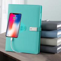 China Bulk A5 Looseleaf Leather Power Bank Charge Notebook Multifunctional for sale