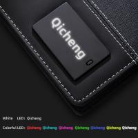 China 8000mAh Wireless Power Bank Notebook Leather Loose Leaf Binder with LED Light for sale