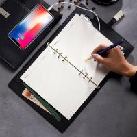 China ODM A5 Loose Leaf PU Bank Notebook With Leather Cover Built In Calculator for sale