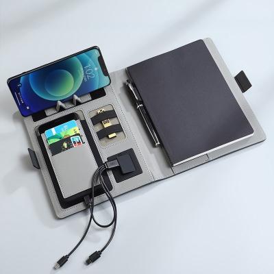 China OEM A5 Microfiber PU Power Bank Notebook Wireless Charging 16GB USB for sale