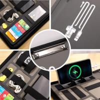 China A4 Leather Zipper Business Portfolio Folder Personalized 8000mAh Charging for sale