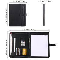 China A4 PU Leather Conference Resume Portfolio Binder Padfolio Promotional Gift 70 gsm for sale
