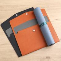 China Waterproof Business A4 Document Bag Textured PU Leather File Folder Custom for sale