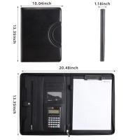 China Waterproof Zipper Business Portfolio Folder Clipboard With Handle Portable Document Organizer Bag for sale