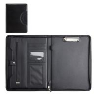 China Waterproof Zipper Business Portfolio Folder Clipboard With Handle Portable Document Organizer Bag for sale