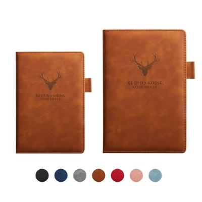 China Custom Logo A5 Hardcover PU Leather Journal, For Meeting Notes, Daily Diary & Gifts for sale