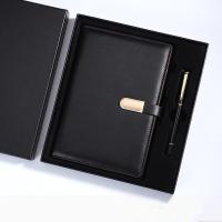 China Custom Logo A5 Executive Leather Notebook, Premium PU Leather Hardcover Business Journal for sale