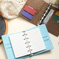 China Custom Embossed PU Leather Pocket Journal Loose Leaf Bound Notebook Gold Stamping for sale