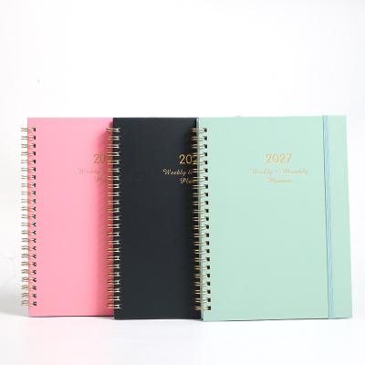 China Custom Printed Daily Organizer Notebook Spiral Planner For Business Office Schedule for sale