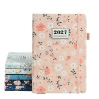 China 100gsm paper Floral Daily Weekly Monthly Planners Diary Notebook Full Color Printing Custom for sale
