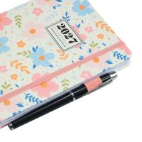 China 100gsm paper Floral Daily Weekly Monthly Planners Diary Notebook Full Color Printing Custom for sale