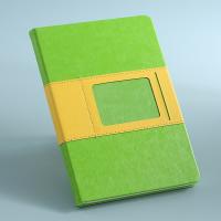 China Promotional A5 Business Custom Leather Notebook Sewn Binding Hardcover Journal With Pocket for sale
