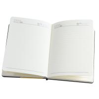 China Promotional A5 Business Custom Leather Notebook Sewn Binding Hardcover Journal With Pocket for sale