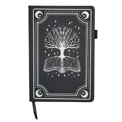 China Custom Embossed A5 PU Leather Bound Notebook A5 Tarot Themed Lined Journal Office Stationery for sale