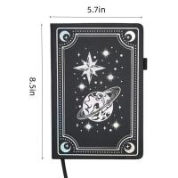 China Custom Embossed A5 PU Leather Bound Notebook A5 Tarot Themed Lined Journal Office Stationery for sale