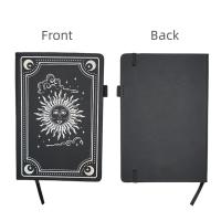 China Custom Embossed A5 PU Leather Bound Notebook A5 Tarot Themed Lined Journal Office Stationery for sale