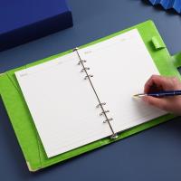 China Personalized Leather Bound Planners Notebook Refillable Journal 100gsm for sale