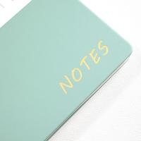 China A5 Macaron Color Spiral Notebook Stationary Gold Foil Hardcover Lined Journal for sale