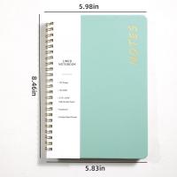China A5 Macaron Color Spiral Notebook Stationary Gold Foil Hardcover Lined Journal for sale