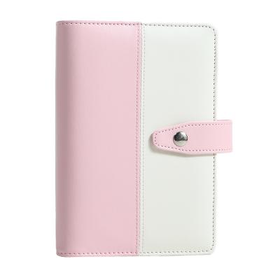 China Personalised Refillable A6 A5 Leather Notebook PU Loose Leaf Magnetic Closure For Organizing for sale