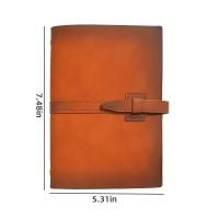 China ODM Soft Cover Leather Bound Notebook Refillable Travel Journal Reusable Loose Leaf Diary Multifunctional for sale