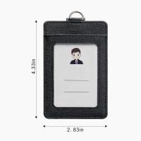 China Faux Leather ID Identification Card Badge Holder Multifunctional Anti Slip ODM for sale