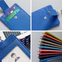 China Faux Leather ID Identification Card Badge Holder Multifunctional Anti Slip ODM for sale