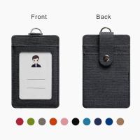 China Faux Leather ID Identification Card Badge Holder Multifunctional Anti Slip ODM for sale