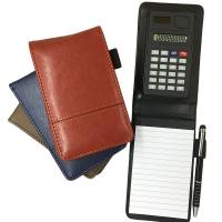 China Personalised Portable Refillable Leather Planner A7 PU Business Notebook With Calculator for sale