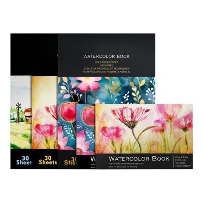 China A4 A5 300 Gsm Watercolor Sketchbook Stationary Thick Blank Drawing Pad For Travel for sale