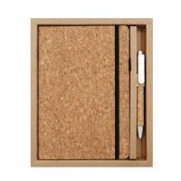 China A5 Notebook Stationary Set With Cork Grain Cover Acid Free Personalised for sale