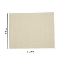 China Minimalist Blank Notebook Stationary Linen Guest Book Memory 140gsm Customizable Logo for sale