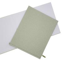 China Minimalist Blank Notebook Stationary Linen Guest Book Memory 140gsm Customizable Logo for sale