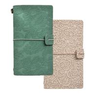 China Personalised Saddle Stitching Leather Bound Notebook A6 80gsm Diary Journal For Women for sale
