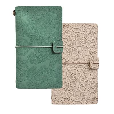 China Personalised Saddle Stitching Leather Bound Notebook A6 80gsm Diary Journal For Women for sale
