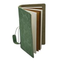 China Personalised Saddle Stitching Leather Bound Notebook A6 80gsm Diary Journal For Women for sale