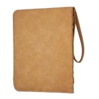 China Dustproof Genuine Leather Bible Case Bag With Hand Strap Floral Debossed Zipper for sale