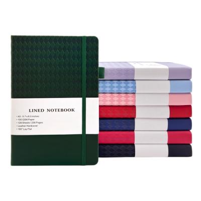 China Personalized Monogrammed A5 PU Leather Bound Journal Hardcover Notebook Business Notepad for sale