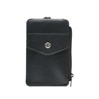China PU Leather ID Business Card Badge Holder Wallet With Key Ring Multilayer for sale