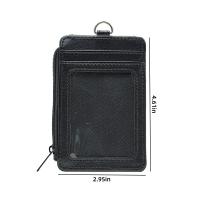 China PU Leather ID Business Card Badge Holder Wallet With Key Ring Multilayer for sale